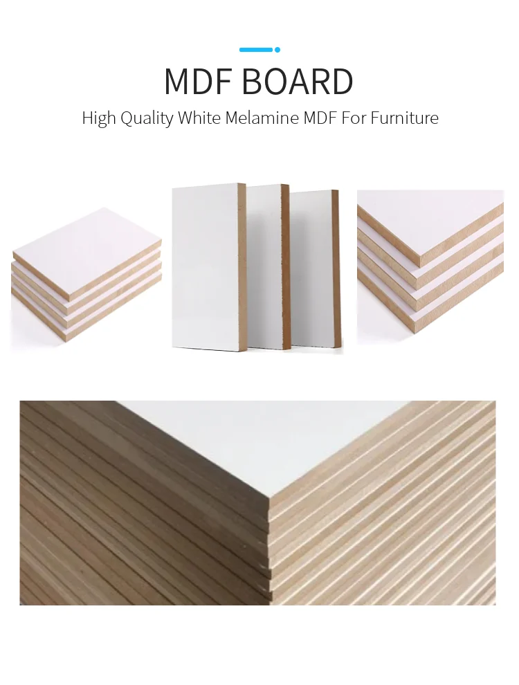 4x8 Mdf Board With Melamine 18mm Film Sheet For Furniture Kitchen Cabinet - Buy Melamine Mdf ...