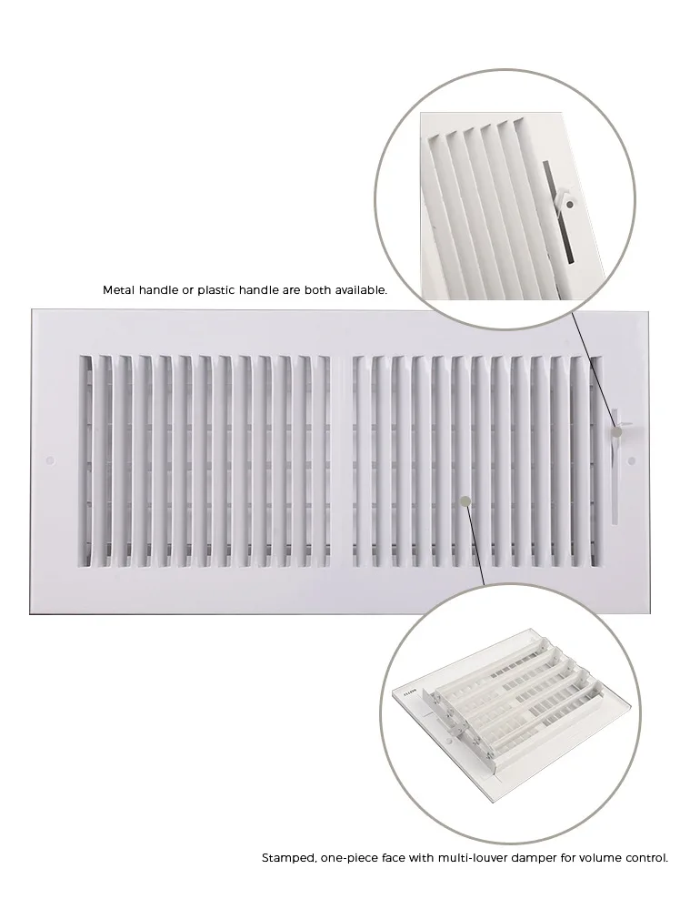 Plastic Pvc Wall Ventilation System Grille Louvers Gravity Damper ...