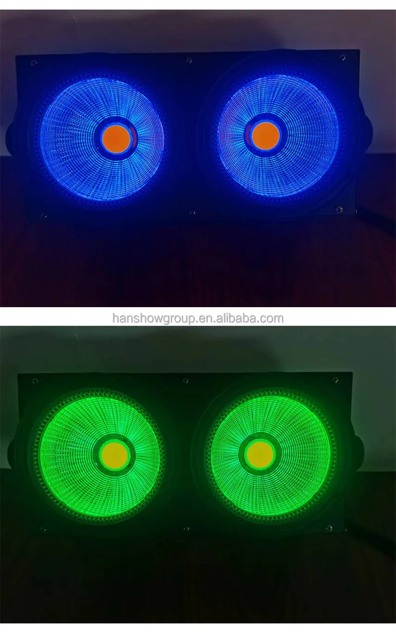 Free Shipping Blinder Light 2 X 200w Cob Face Light Led Flash Dmx 2in1 ...