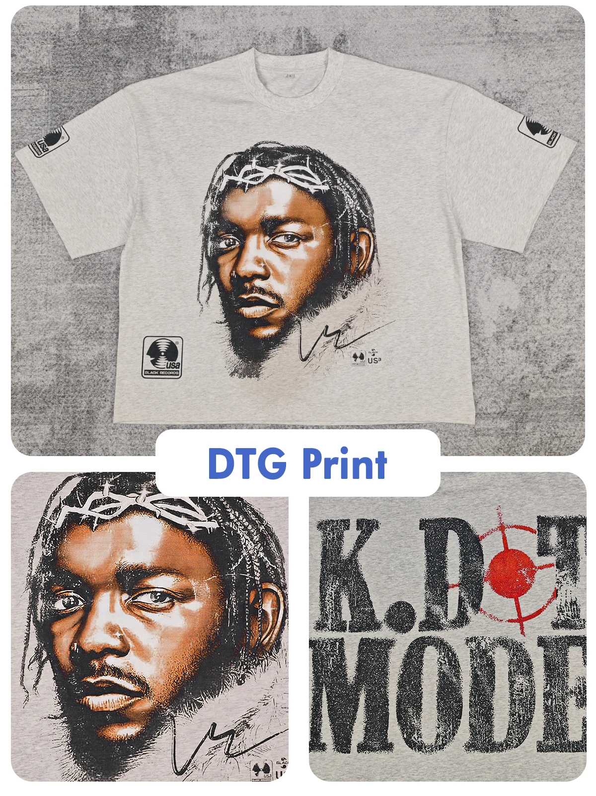 Custom Men's Boxy Fit Tee Shirt - 250-300 GSM Heavyweight 100% Cotton ...