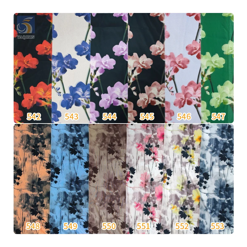 Custom Print Mesh 4 Way Stretch Polyester Spandex Fabric for Swim ...