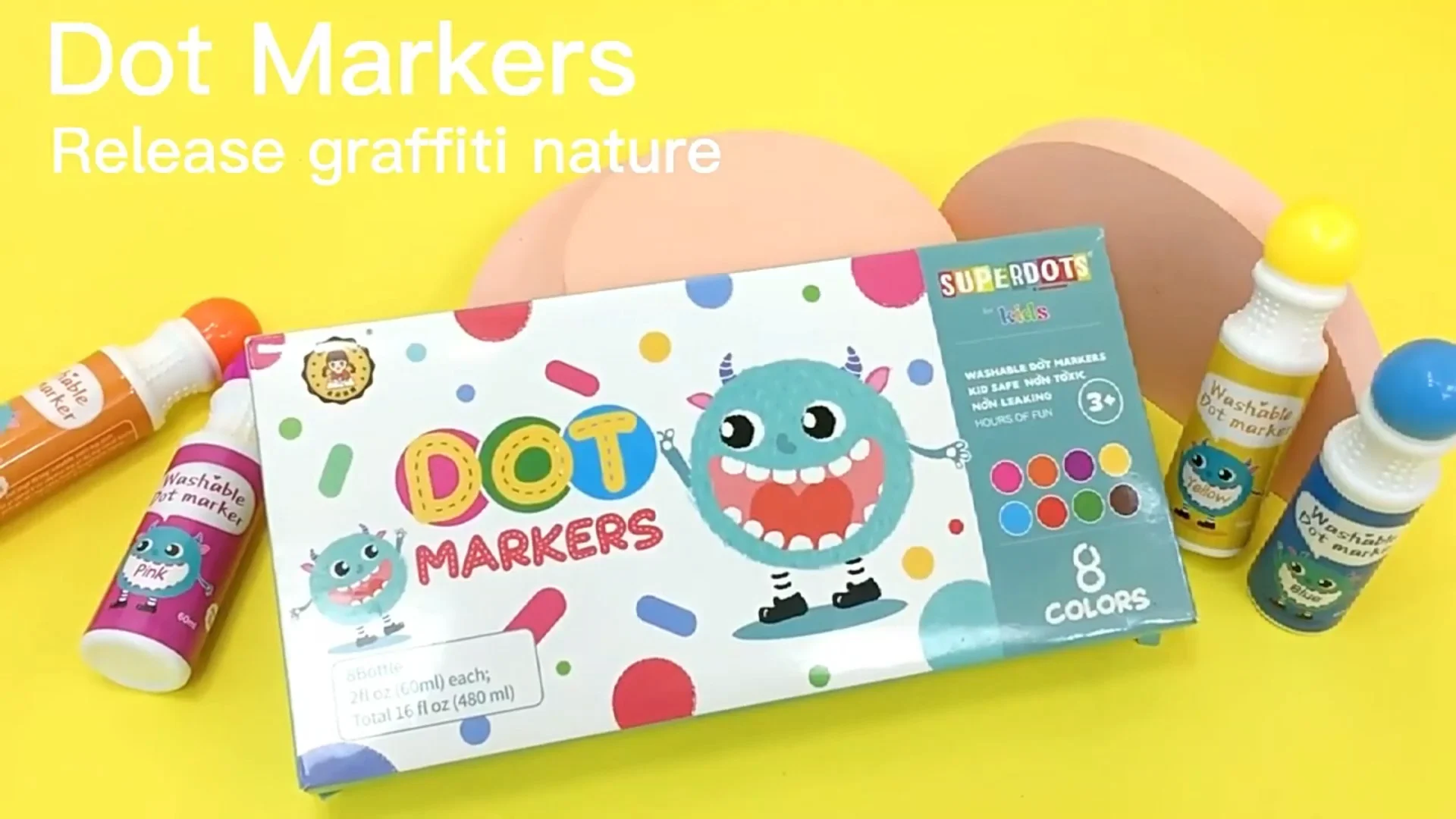 Superdots Kids Washable Dot Paint Bingo Marker Sponge Nib Non-toxic ...