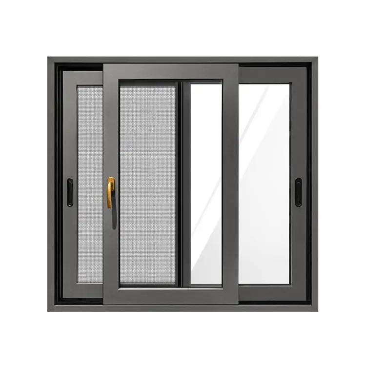 Cheap Price White Grill Aluminium Sliding Window for Ghana Kenya