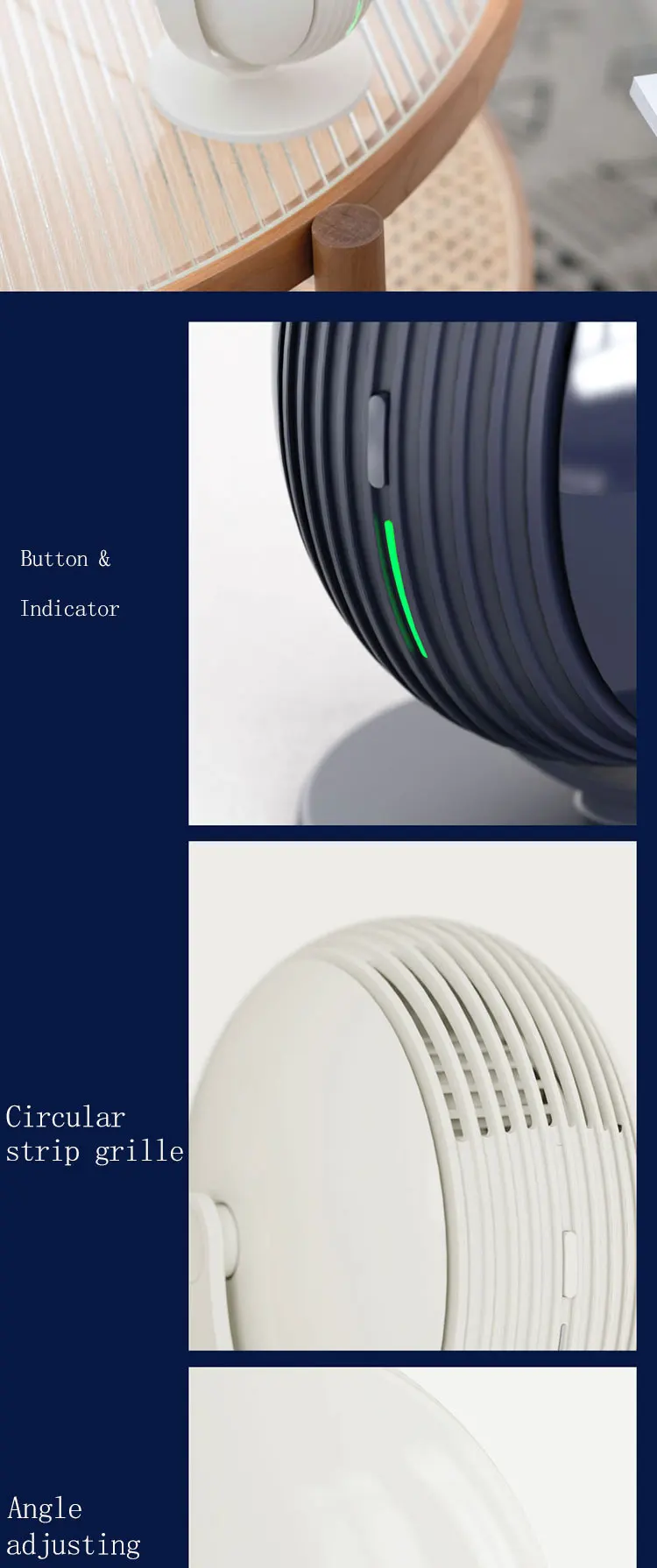 2021 New Design Desk Fan Unique Design Table Fan 3 Level Adjustable And ...