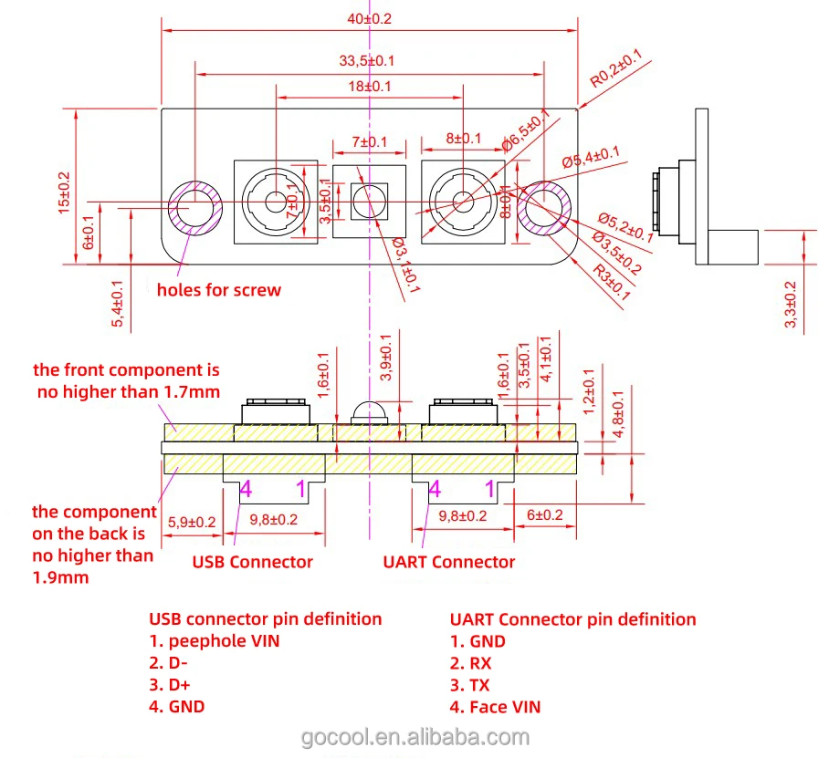 Mf23 Face Recognition Module 3d Facial Identification 100 Capacity ...