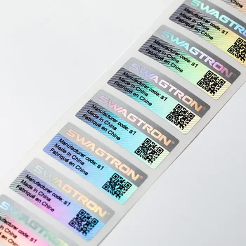 Security Labels Qr Code Anti Counterfeiting Sticker 3d Self-adhesive Void Holographic Label ...