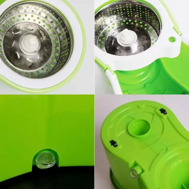 Floor Cleaning Adjustable Rotating Clean Microfiber Spinning Mops 360 ...