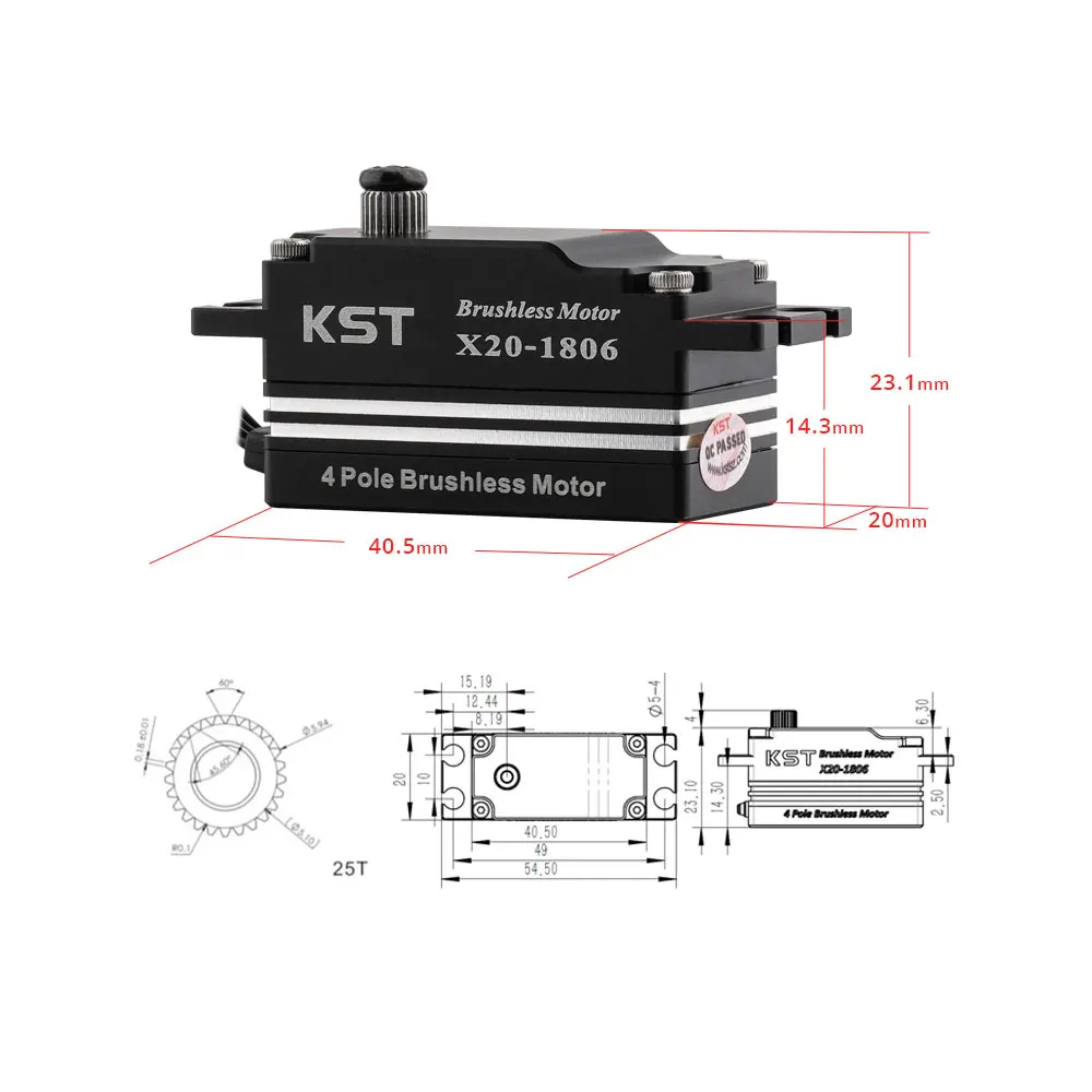 KST X20-1806 Digital Servo - High Performance & Low Profile