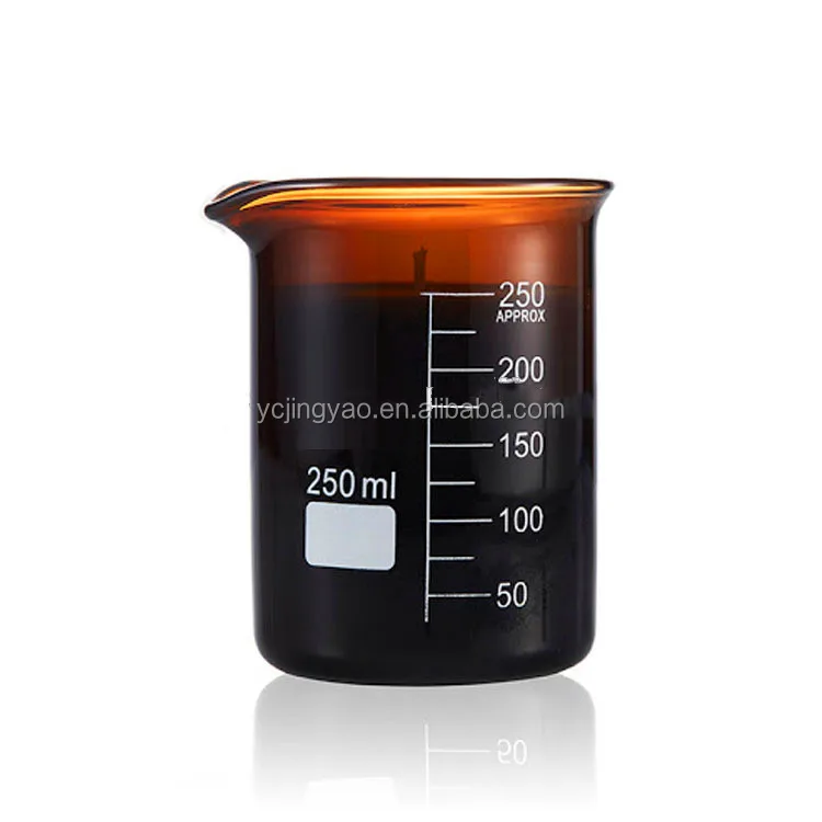 Oem Handblown Heat Resistant Amber Borosilicate Glass Beaker For ...
