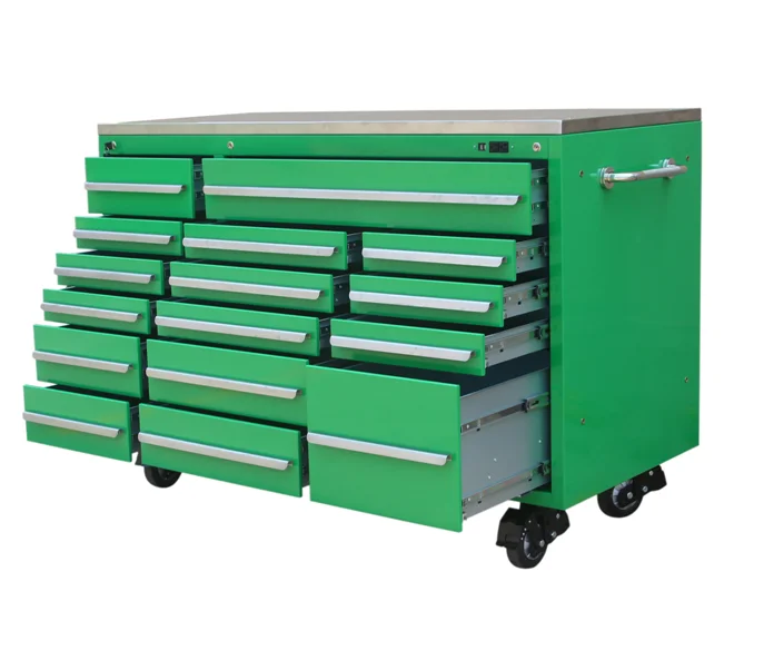 16 Drawers Rolling Tool Box Cabinet Portable Storage Tool Chest Rolling ...