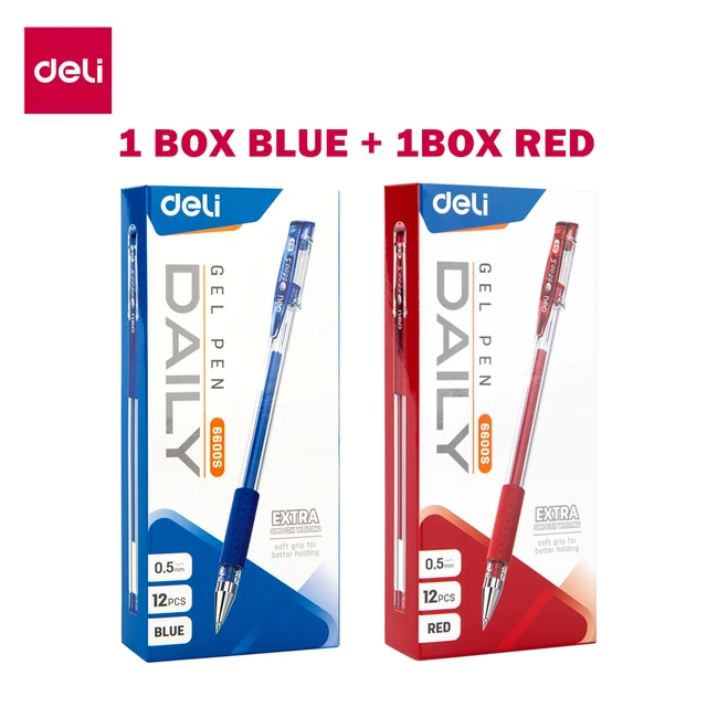 DELI Neutral Pen Ink Pen Bullet Black Basket Red Neutral Pen 0.5mm ...