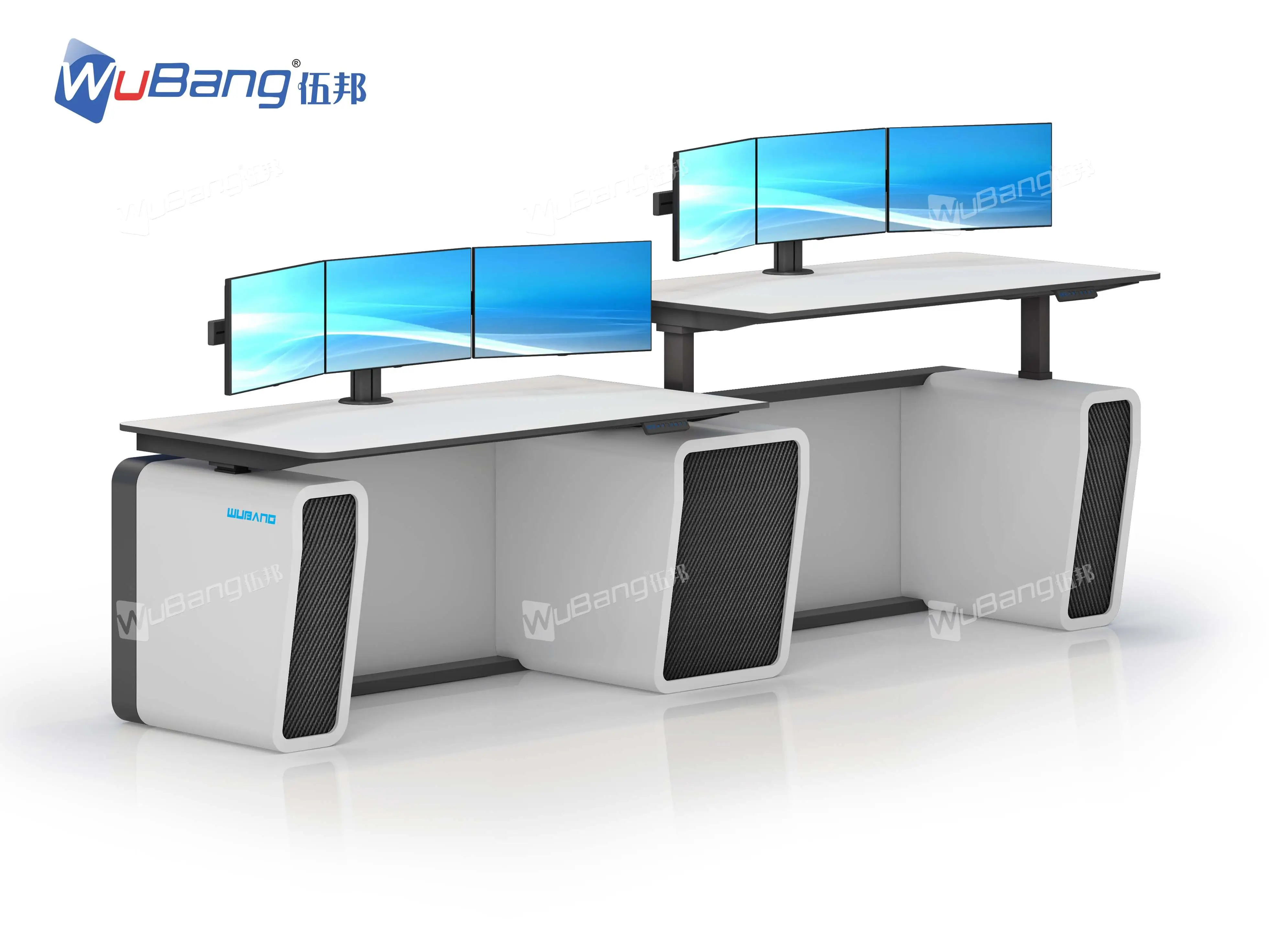 Digital Sit-stand Adjustable Modular Console Operations Command Center ...