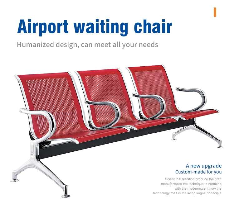 Red Color Waiting Area Chairs Reception Chairs Waiting Room Seating ...