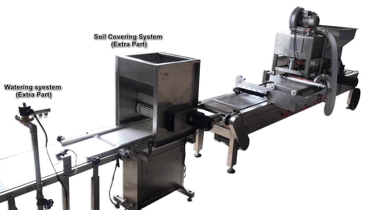 Automatic Vegetable Tray Seeder Machine 750 Tray/hour Fast Tray Filling ...