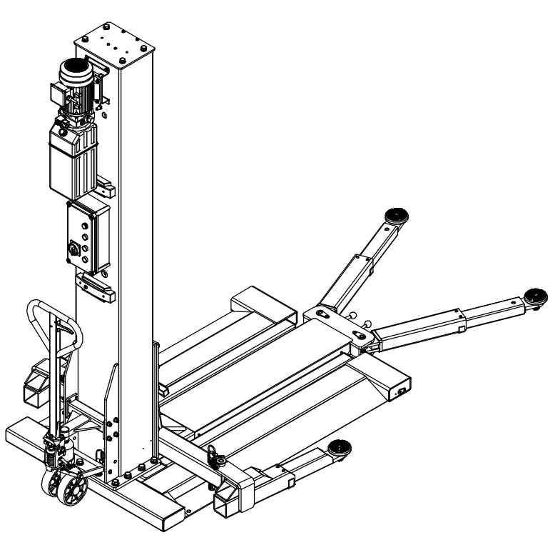 REACH RH-NM2800 Portable Column Single Post Hydraulic Lift