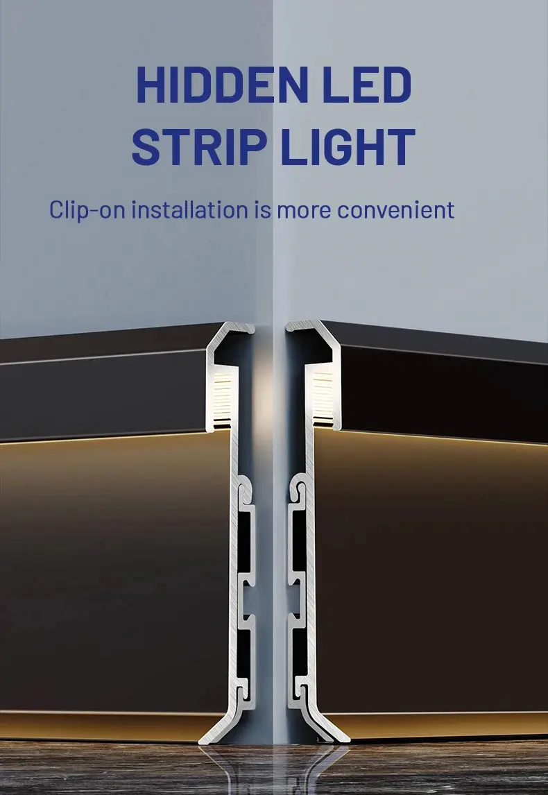 Wholesale Fashionable Alloy Skirting Line Wall Flooring Led Skirting ...