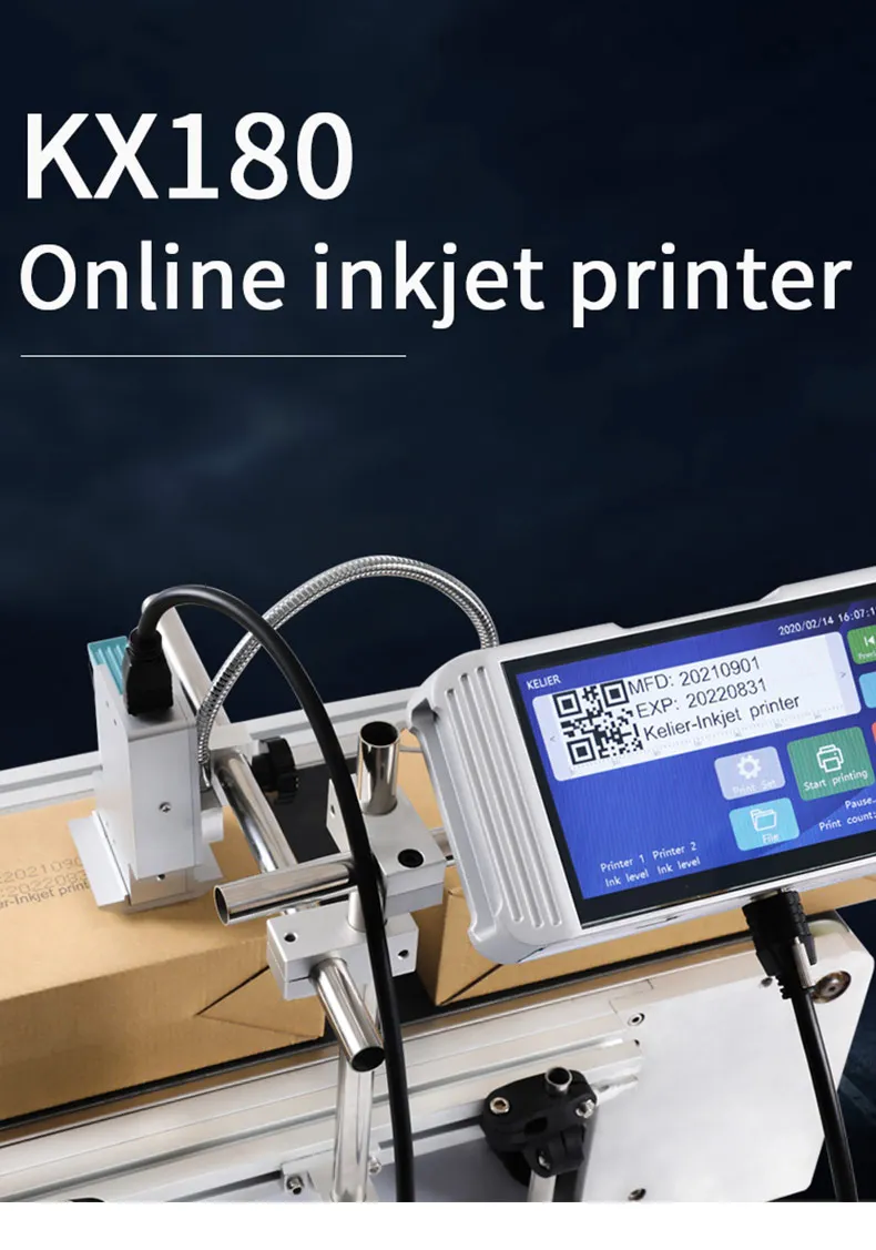 Kelier 2022 New Kx180 Fast Speed Automatic Online Industrial Inkjet ...