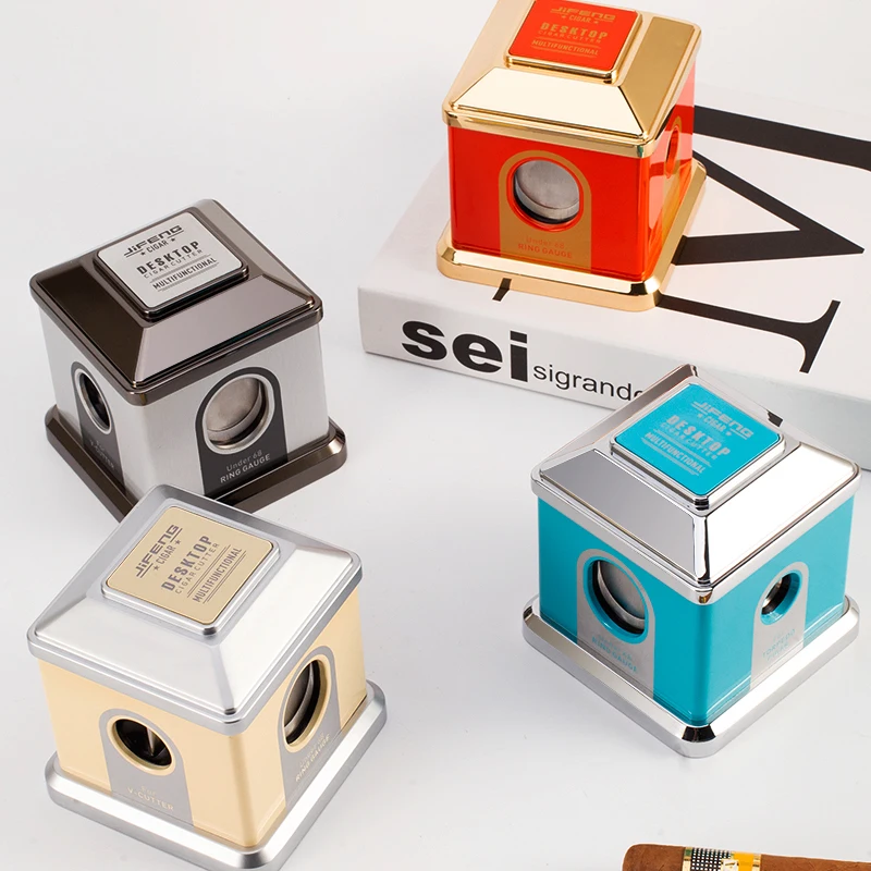 Alibaba.com: JIFENG JF-J73 square tabletop cigar cutter with 4 blades for multi-function press ...