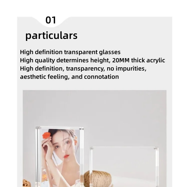 Customized Size Clear Acrylic Photo Holder Fridge Magnet Customized Size Clear Acrylic Photo Holder Fridge Magnet