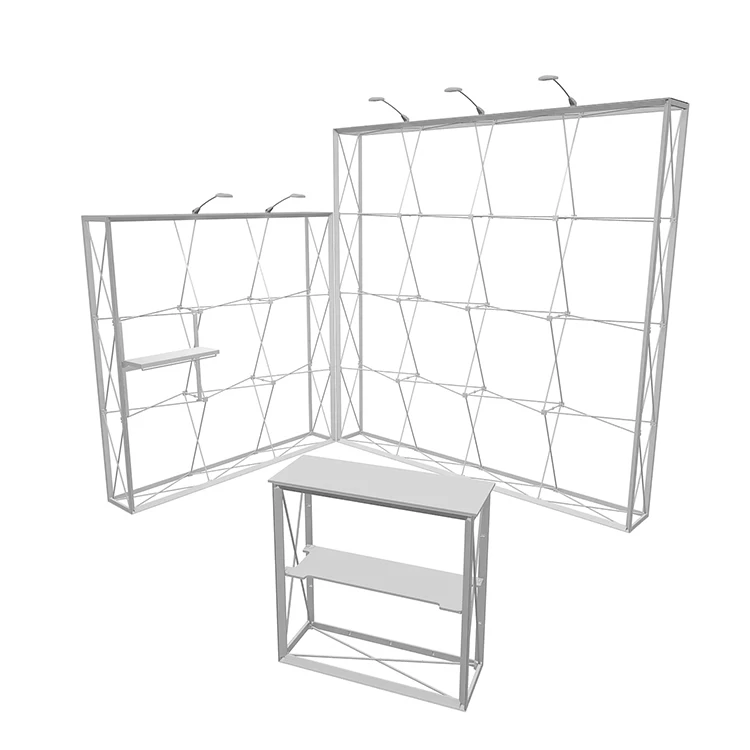 L Shape 4x4 Seg Modular Portable Exhibition Booth Trade Show Display ...