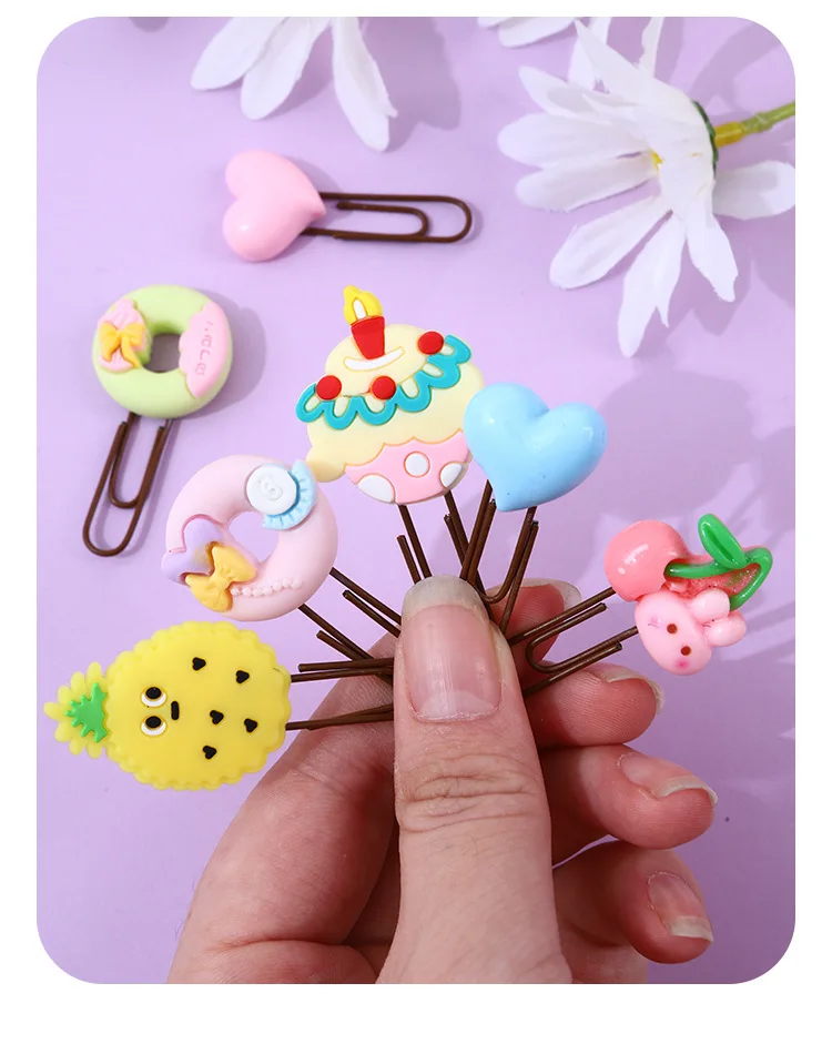 Cute Cartoon Mini Paper Clip Bookmark - Creative Metal Fun