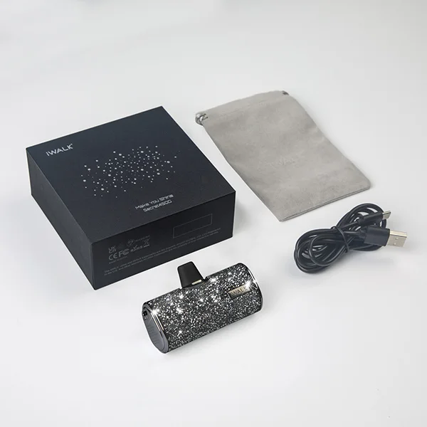 Iwalk Linkpod 4s Glitter Powerbank 4500mah Built-in Plug Docking Charge ...