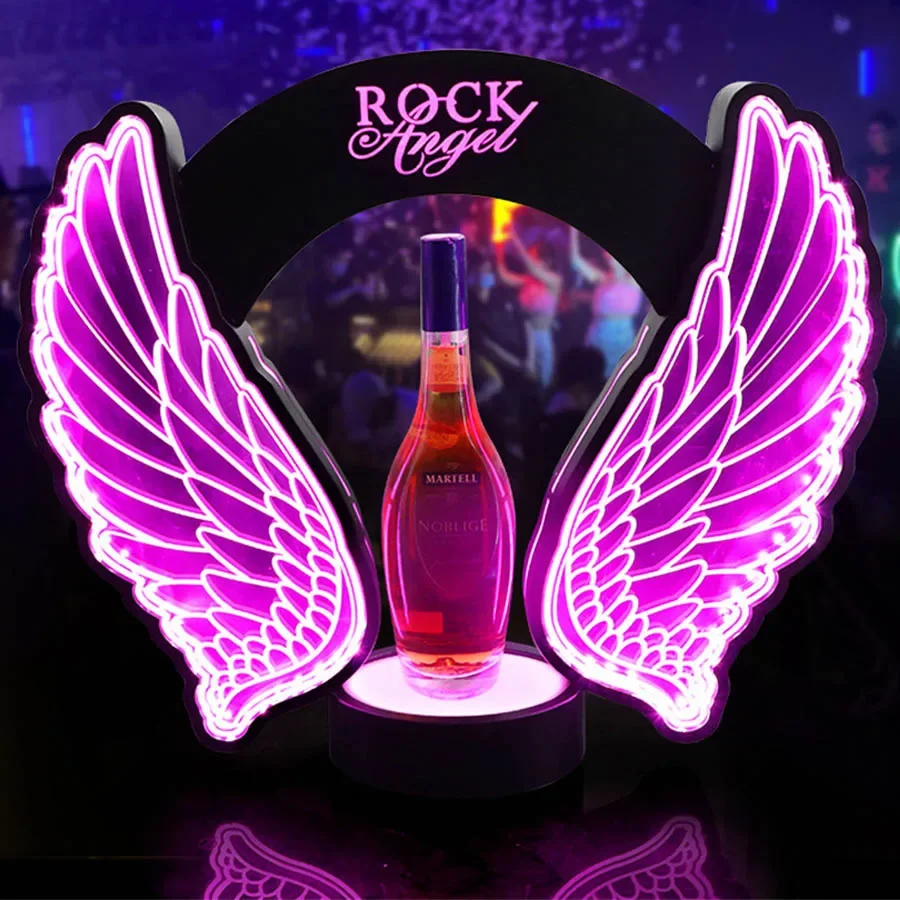 Customized LED Angel Wings Wine Champagne Bottle Glorifier