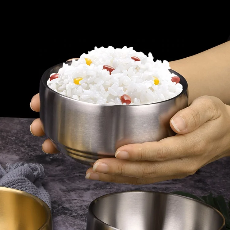 Korean Rice Bowl Metal - Durable Stainless Steel Soup Bowl