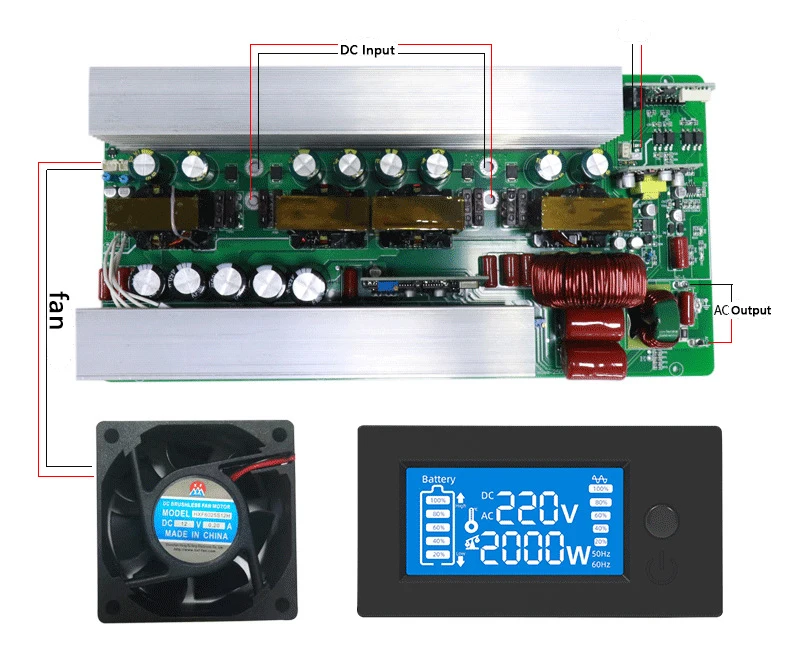 300w 1000w 2000w 3000w Circuit Board For Power Inverter 12v To 220v Pcb ...