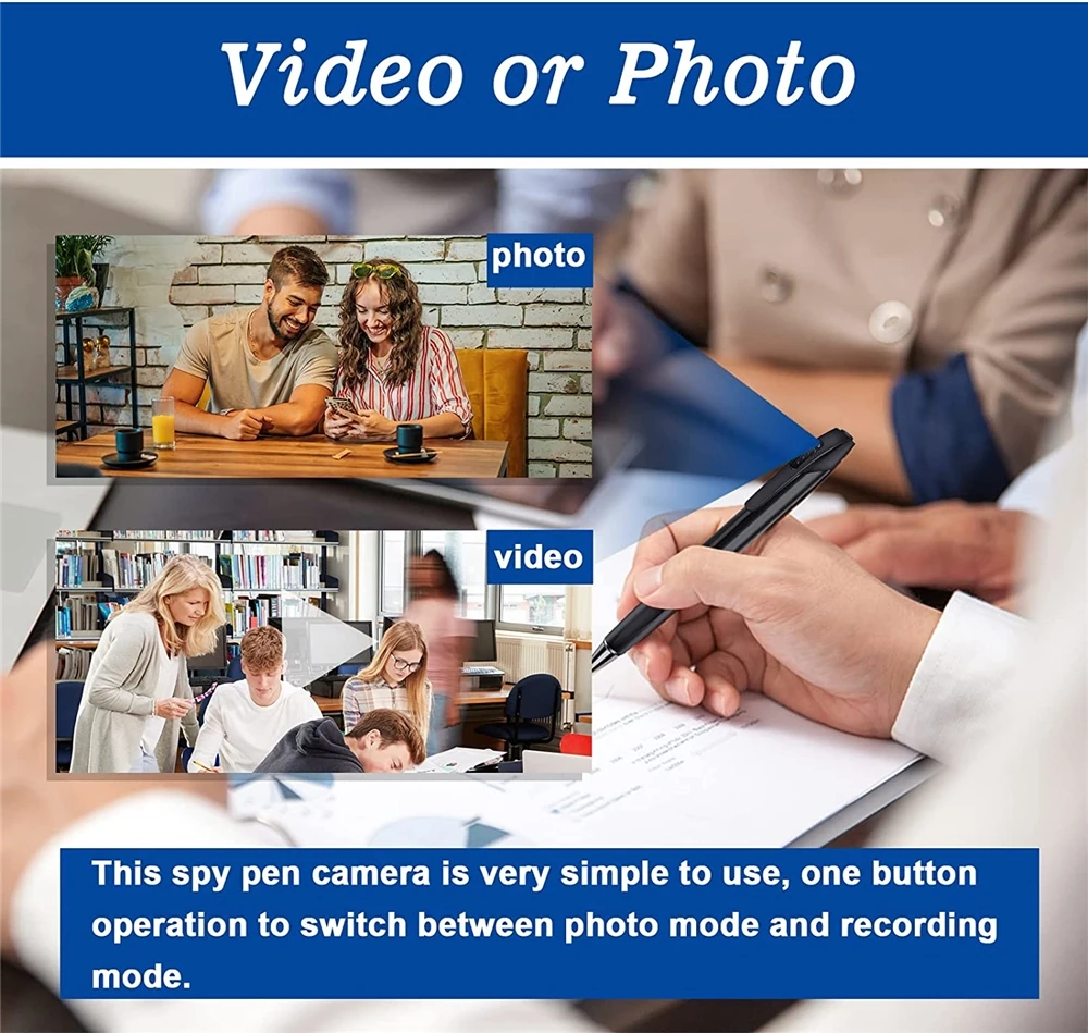 Pen Camera With Video And Audio Recording 32gb 64gb 128gb 256gb Body ...