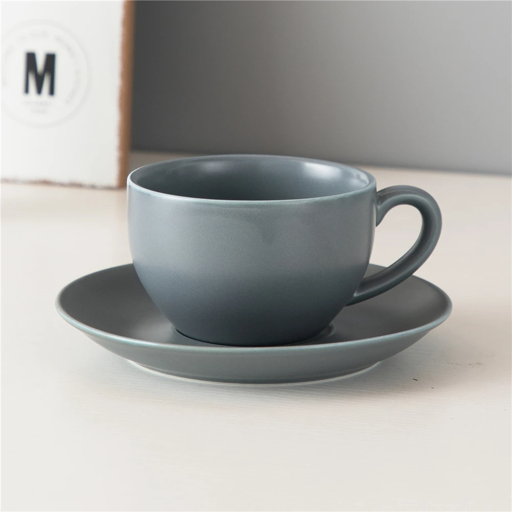 Nordic Style Expresso Porcelain European Coffee Cup Set Matte Glazed ...