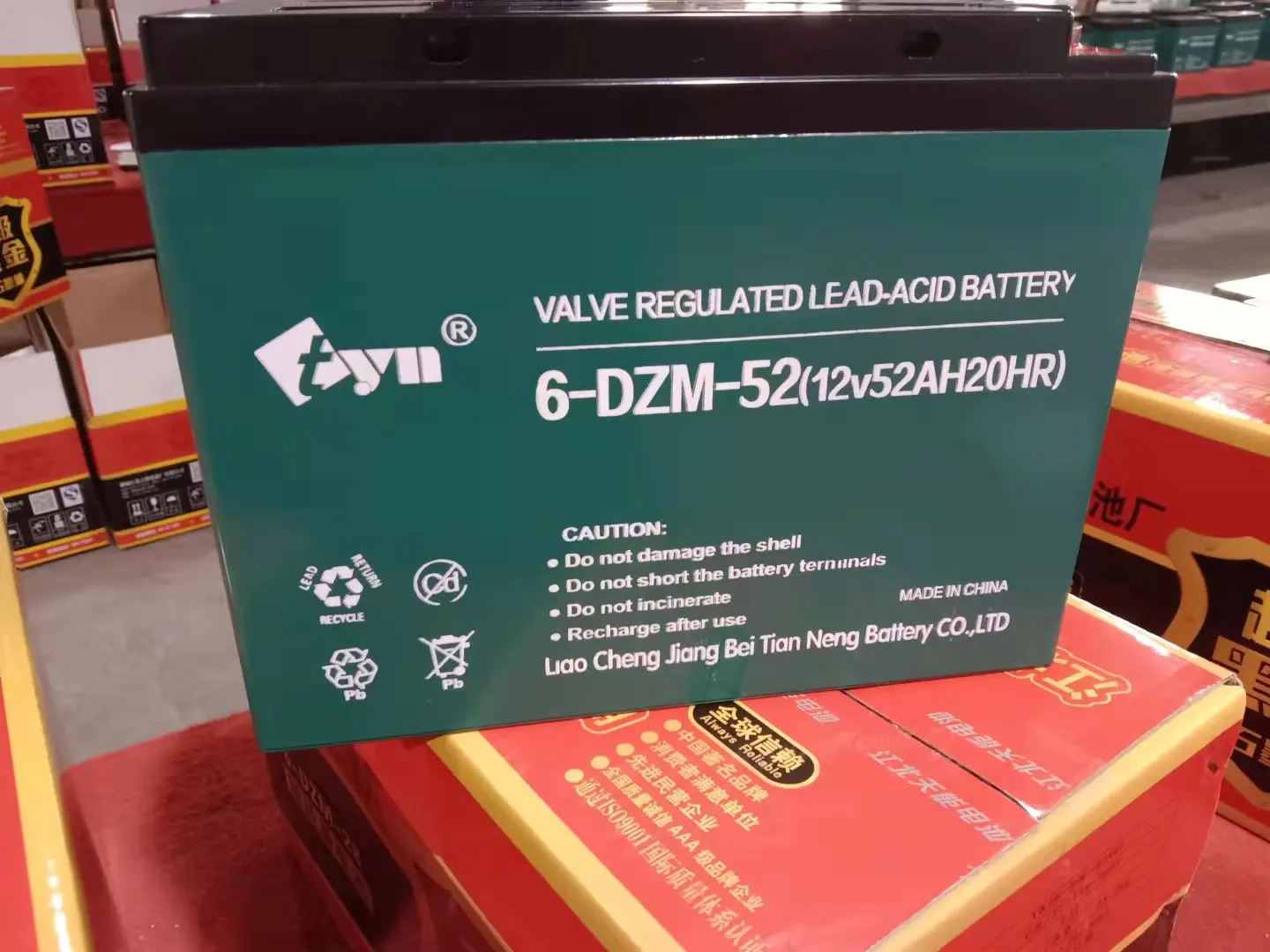 Electric tricycle 12V52AH new power tram lead-acid batteries 52AH ebike ...