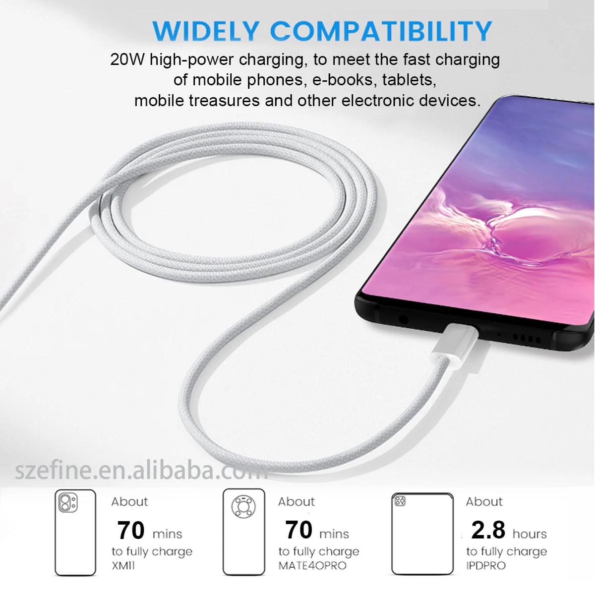 Fast Data Charger Cable For Iphone 15 Original 30w 60w Pd Usb C To Type ...