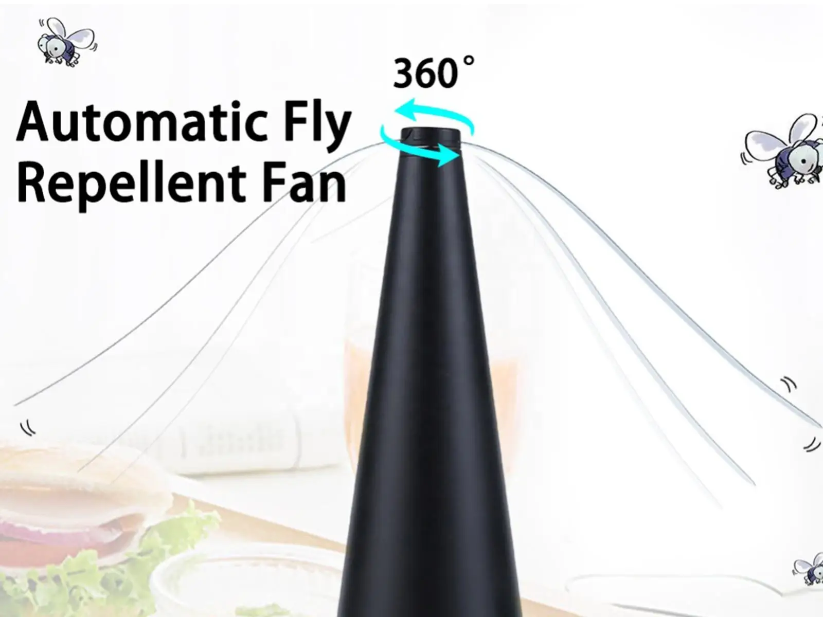 Fly Fans for Food - Portable Repellents for Outdoor Parties