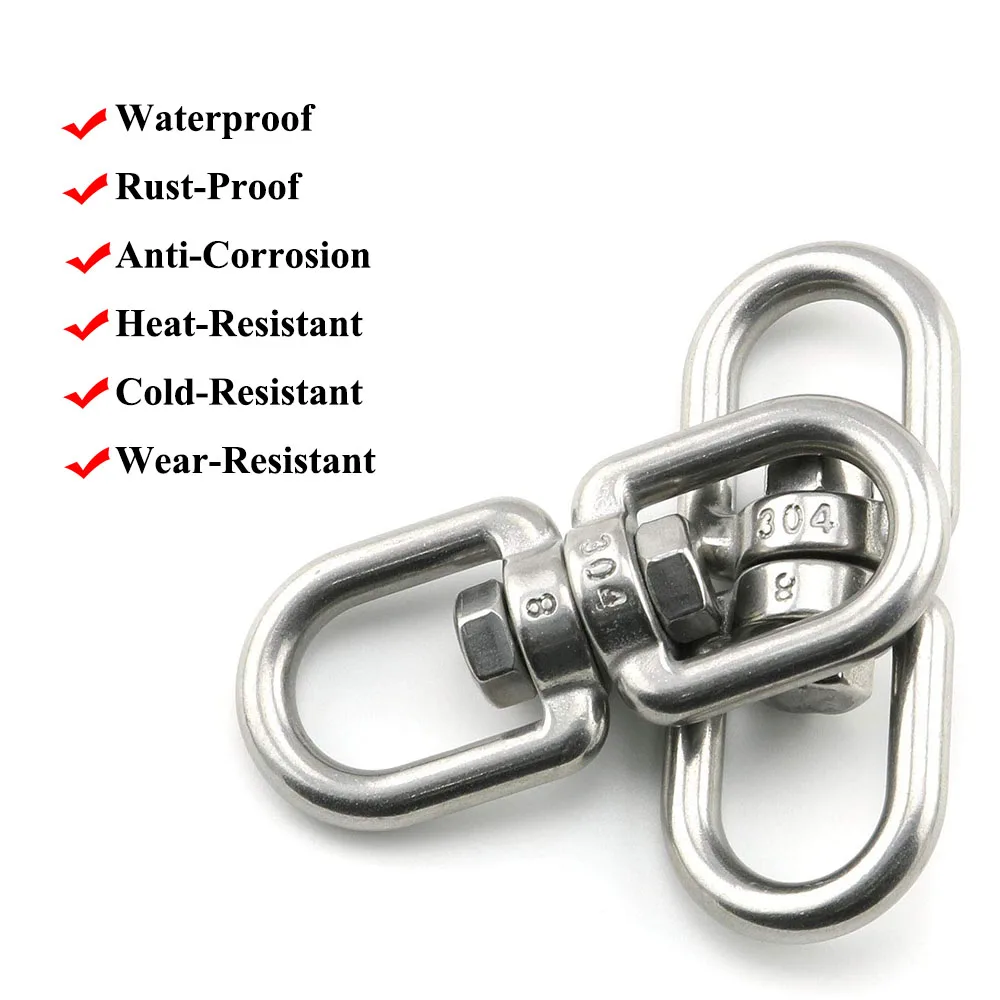 Ring Metal Swivel Ring Double Ended Swivel Eye Jaw Shackles Hook For ...