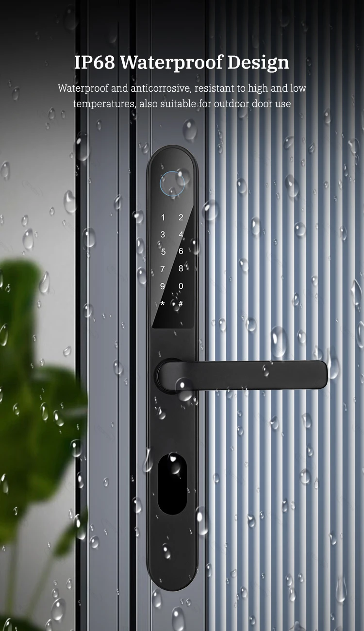 Tediton 92 IP68 Keyless Entry Mortise Smart Lock for Sliding Door