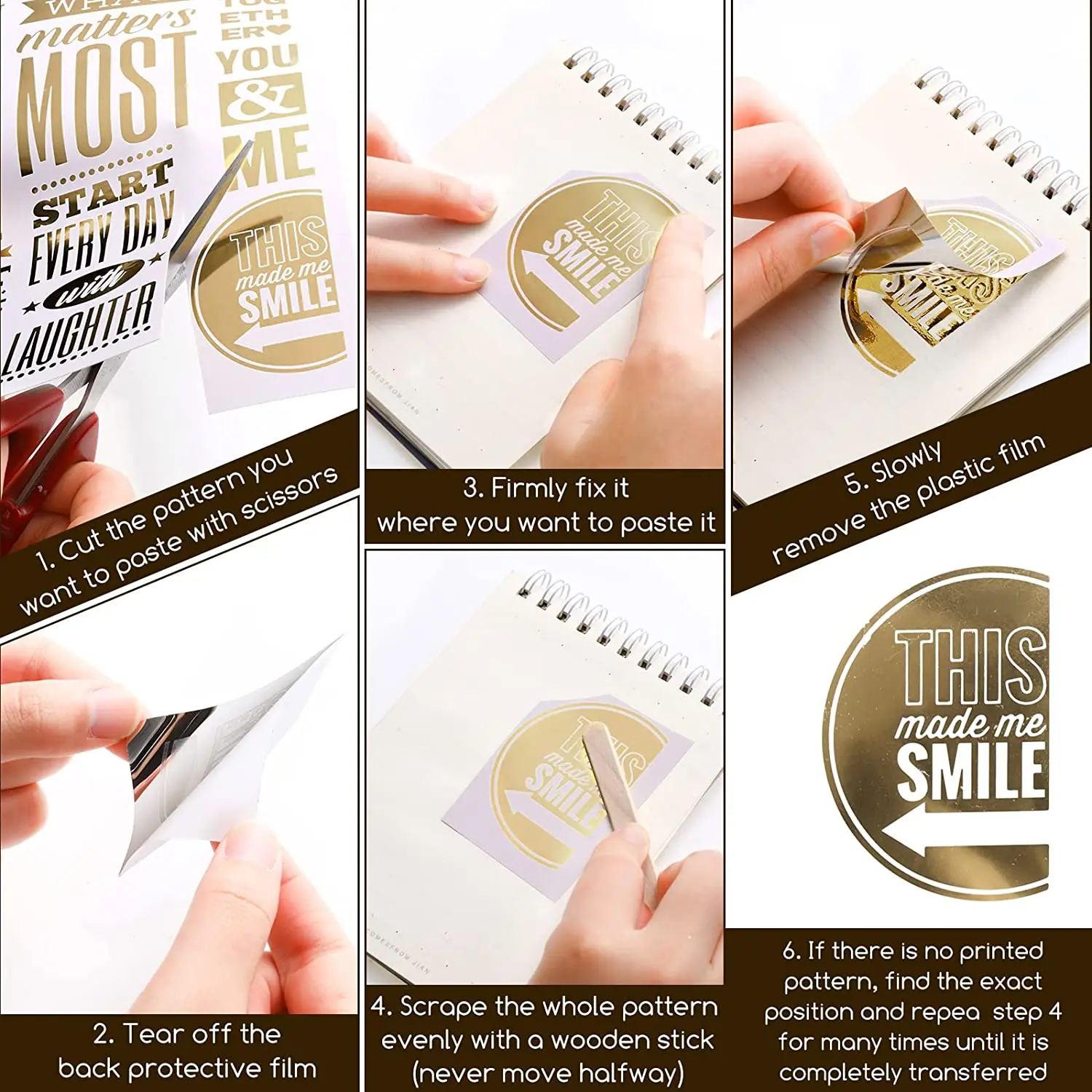 Gold & Silver Christmas Nail Art Stickers - Rub on Transfer for ...