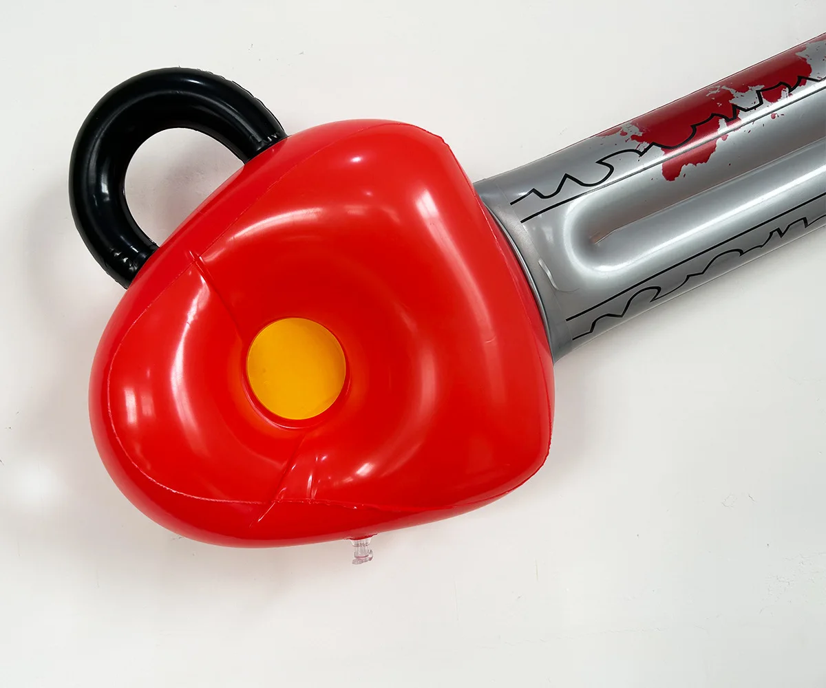 Custom PVC Red Inflatable Chainsaw - Fun Toy for Kids