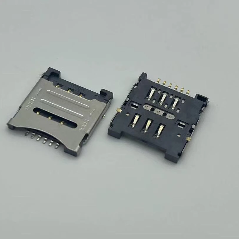 High Quality 6pin Usb Connector Smt Push-pull Type Micro Sim Card ...