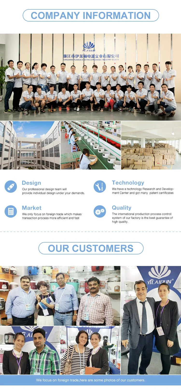 Thailand 3/5l Capacity 1500w Big Power Red Multi Cooker Functional ...