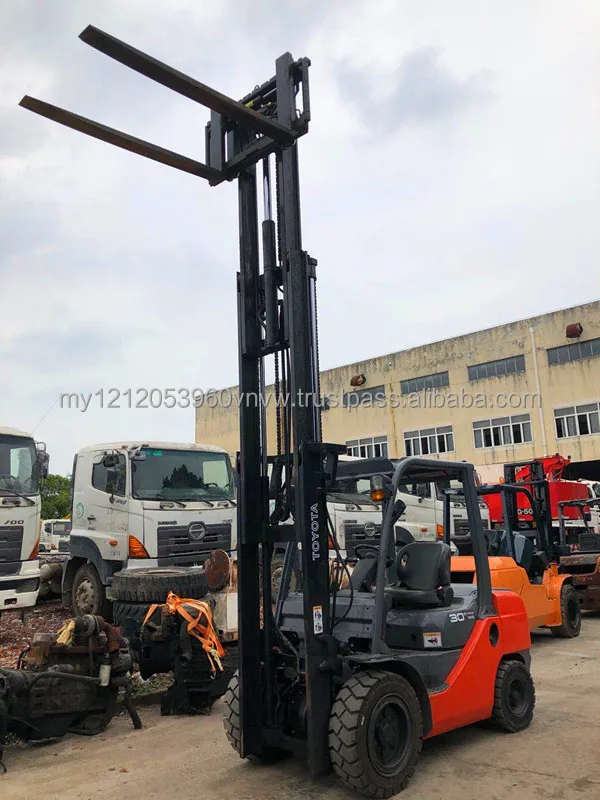 Japan Toyota 62-8fd30 Forklift 3 Ton Used Diesel Engine With 3stage ...