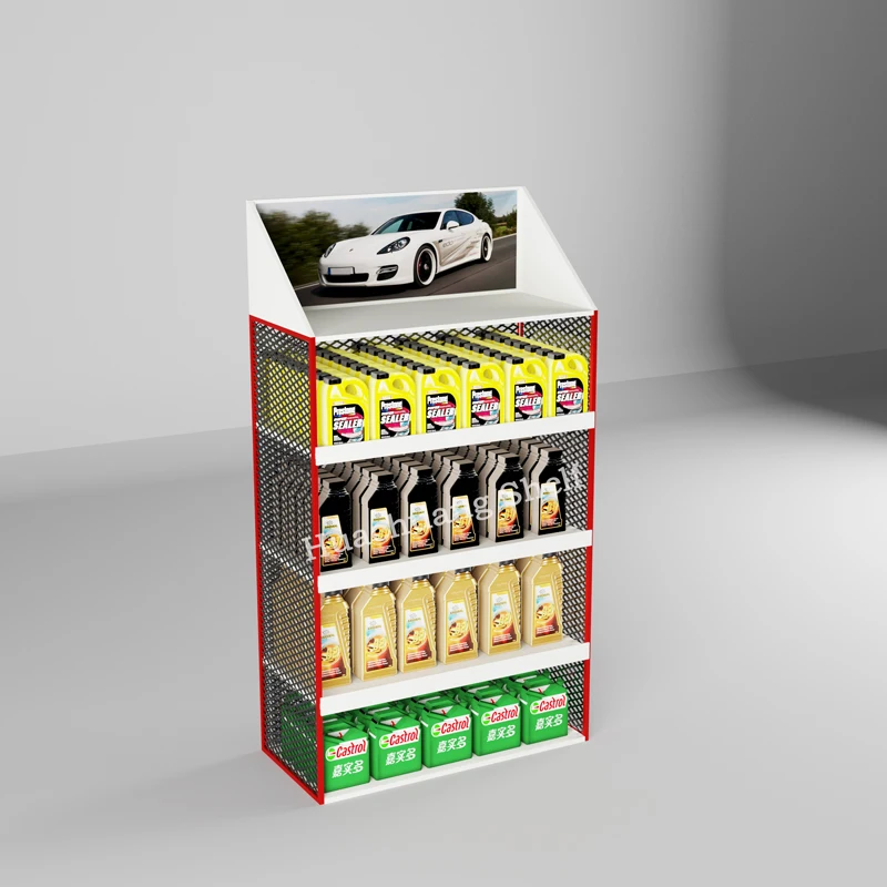 Multifunctional Free Standing castrol Metal Engine Oil Storage Shelf ...