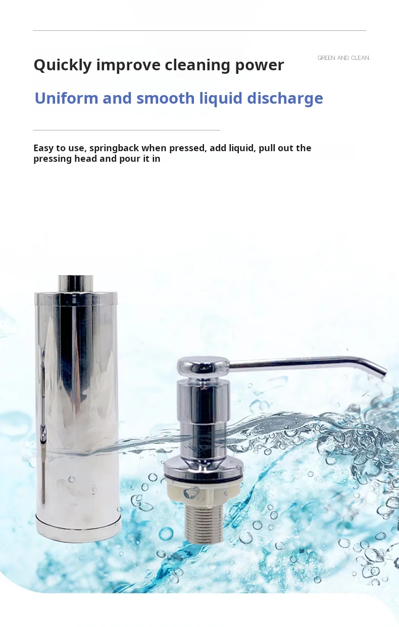 Modern Look Stainless Steel Liquid Soap Dispenser Bottle Kitchen Faucet ...