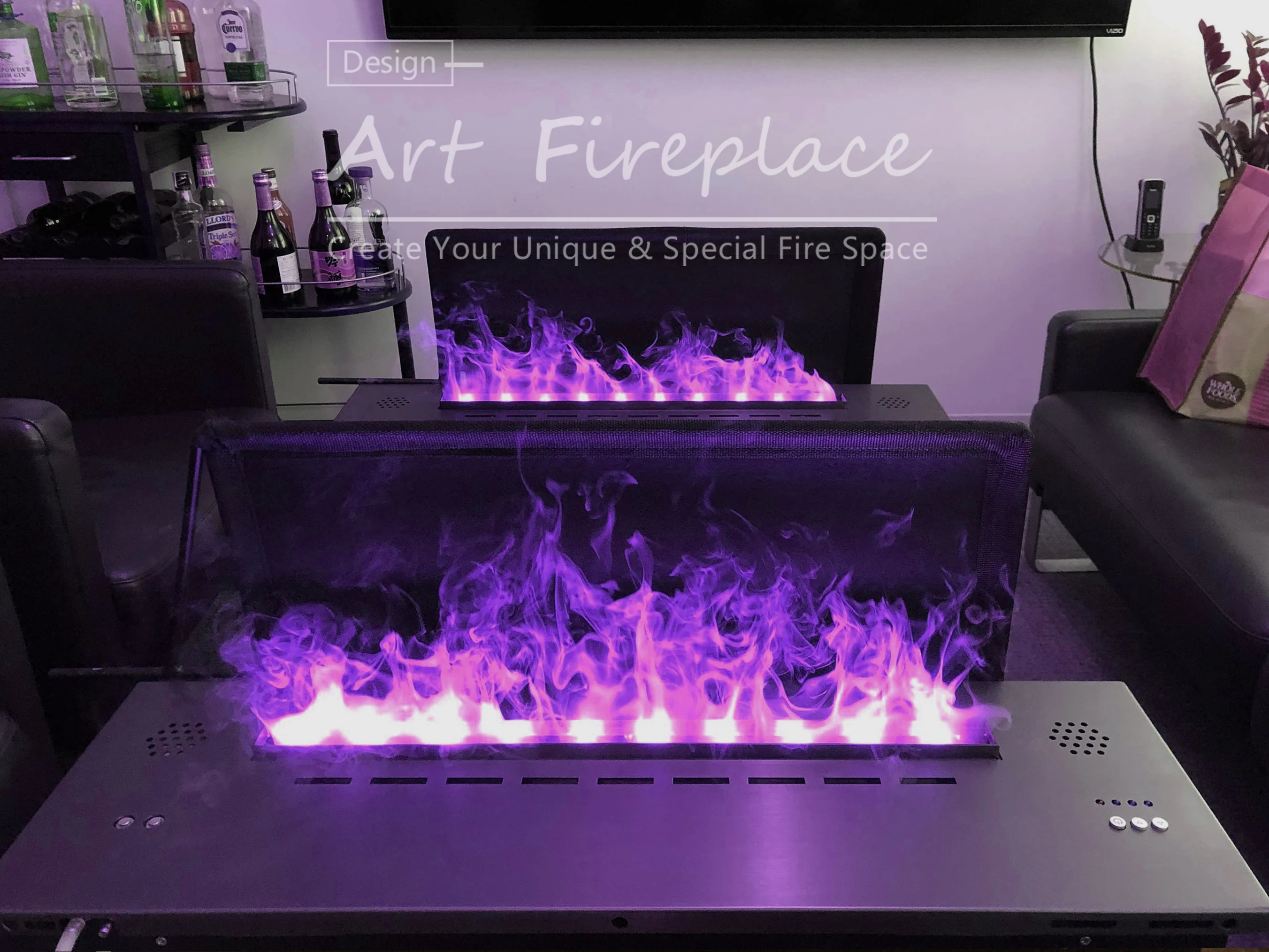 1 Meter over Heating Protected Vapor Fireplaces 3D LED