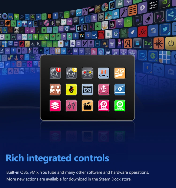 Visual Keyboard Lcd Display Keys Programmable Shortcut Keyboard Macro ...