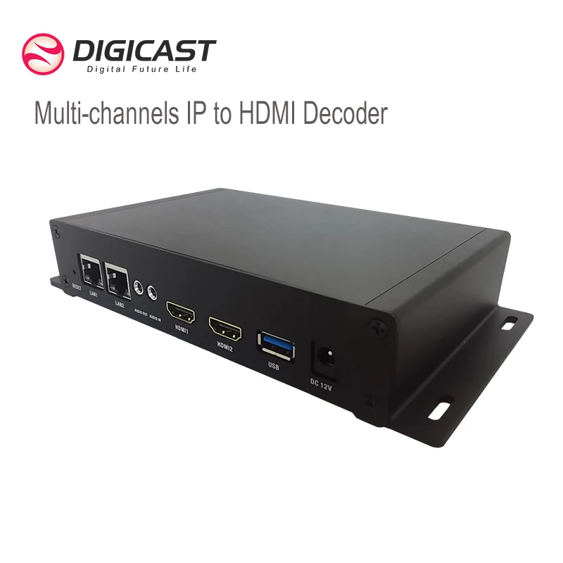 Digital System RTMP RTSP UDPHTTP SRT RTP 2 HDM I H.265/HEVC 4K 60FPS ProVideo Streaming Decoder ...