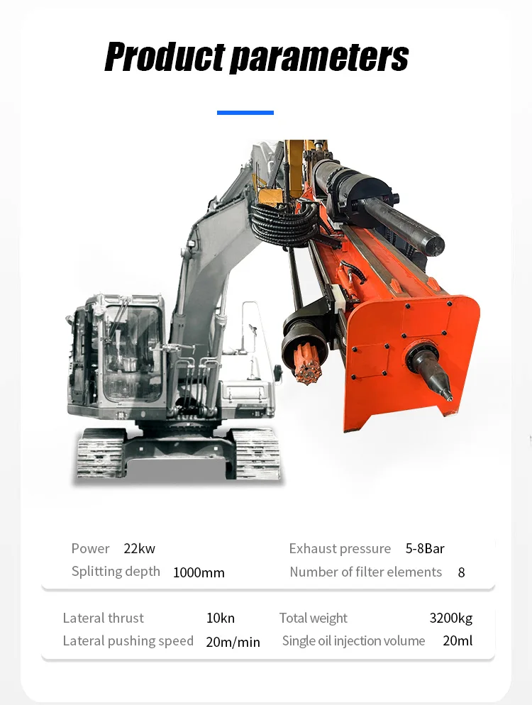 Rock Splitter Wedge Hydraulic Rock Drill and Splitter With 20t ...