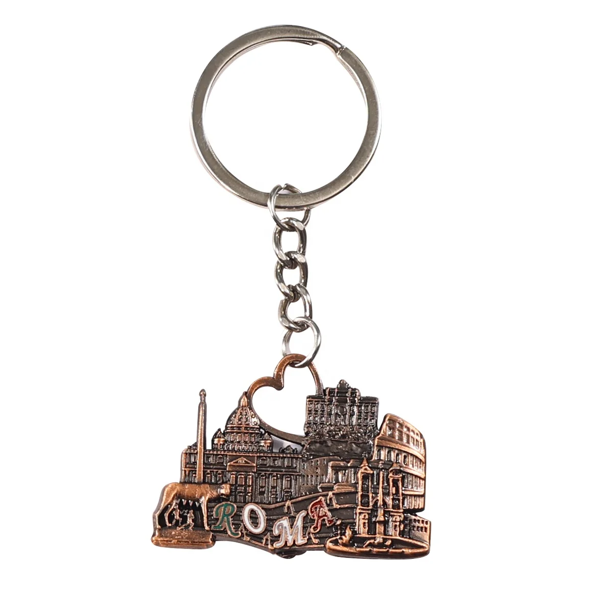 Alibaba.com: Custom Metal Roman Keyring with Logo Design, Travel ...