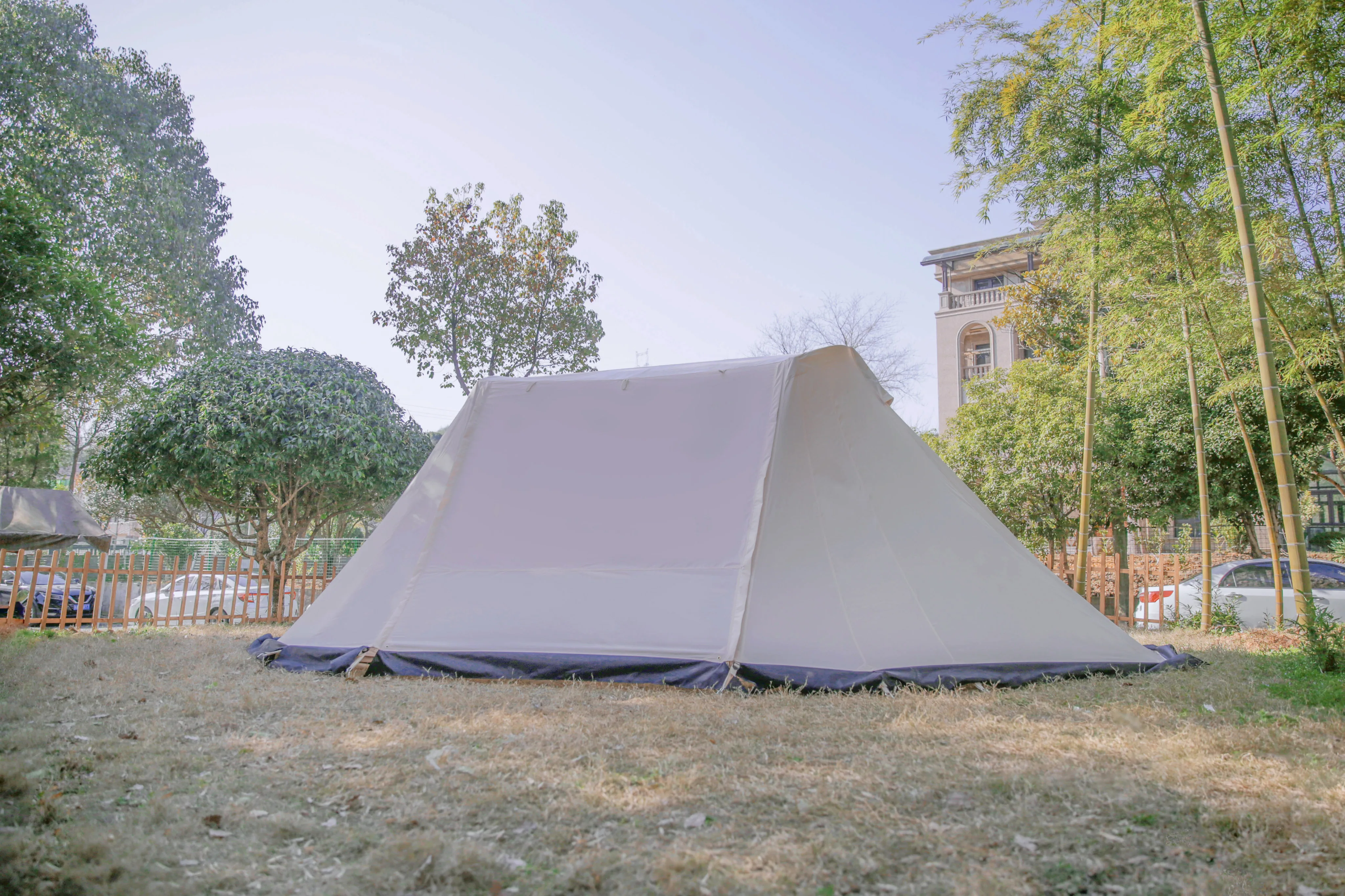 2022 Glamping White Outdoor Big Camping Tent Family Camping Cabin Tent ...