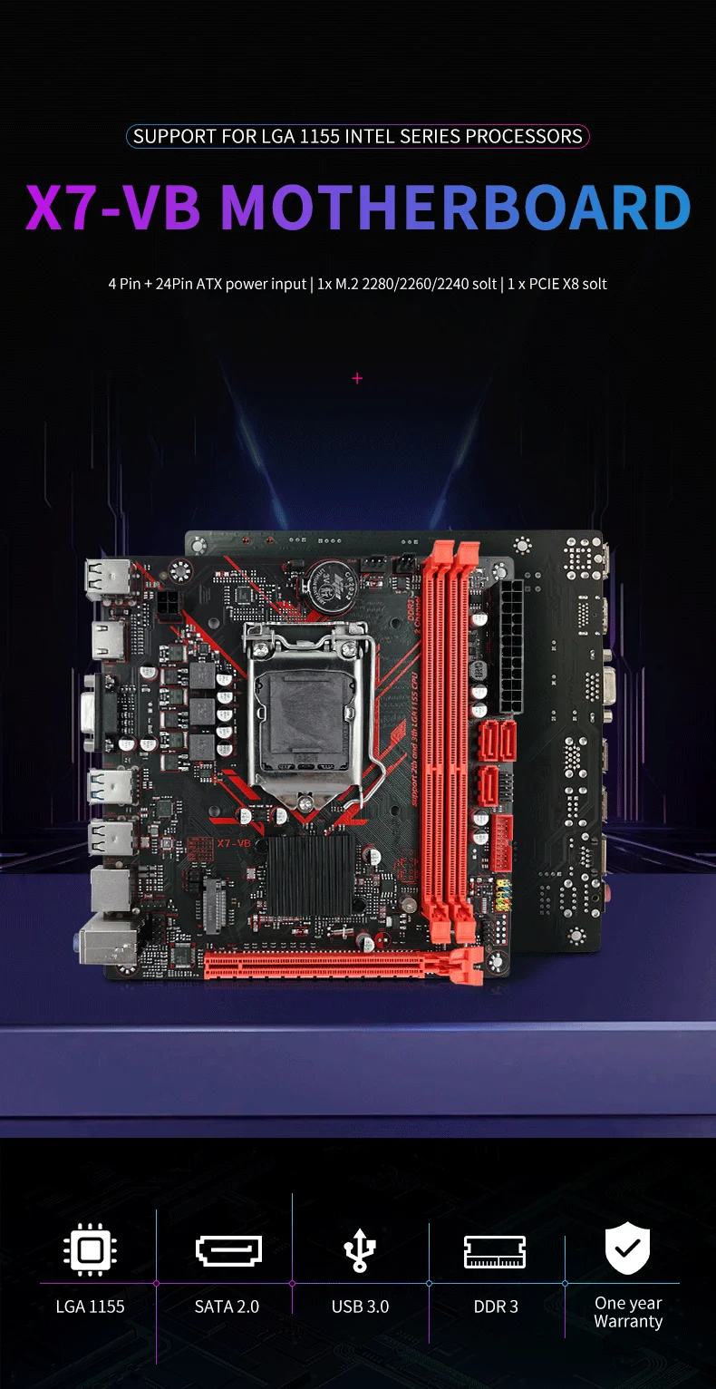 Intel Lga 1155 B75 Mini-itx Motherboard For Desktop